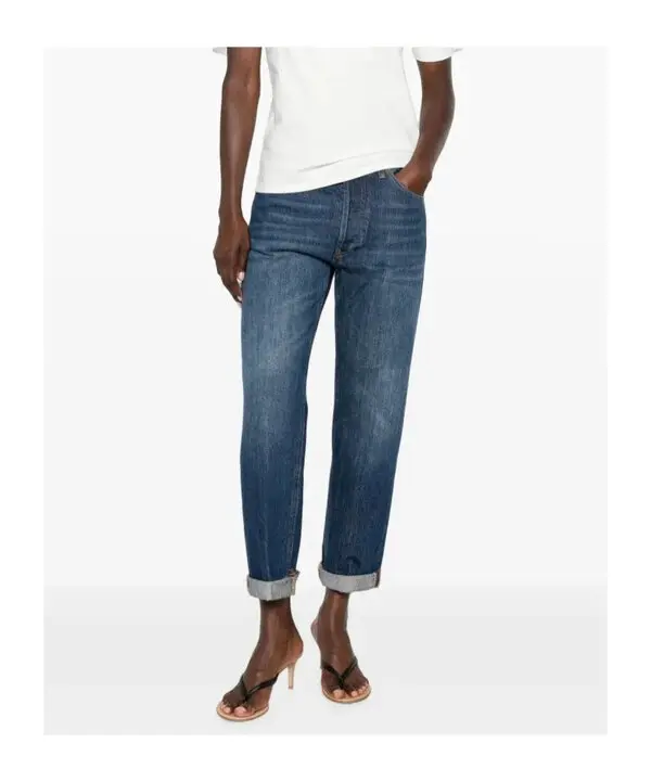 DONDUP Faded-effect Turn-up Jeans