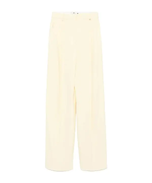 Elisabetta Franchi Pleated Trousers - White