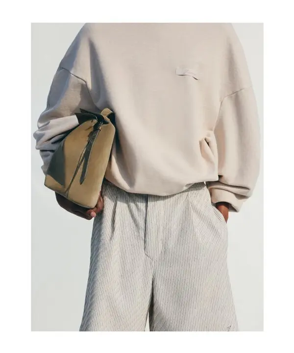 Jacquemus Crewneck Long Sleeve Sweatshirt - Light Beige