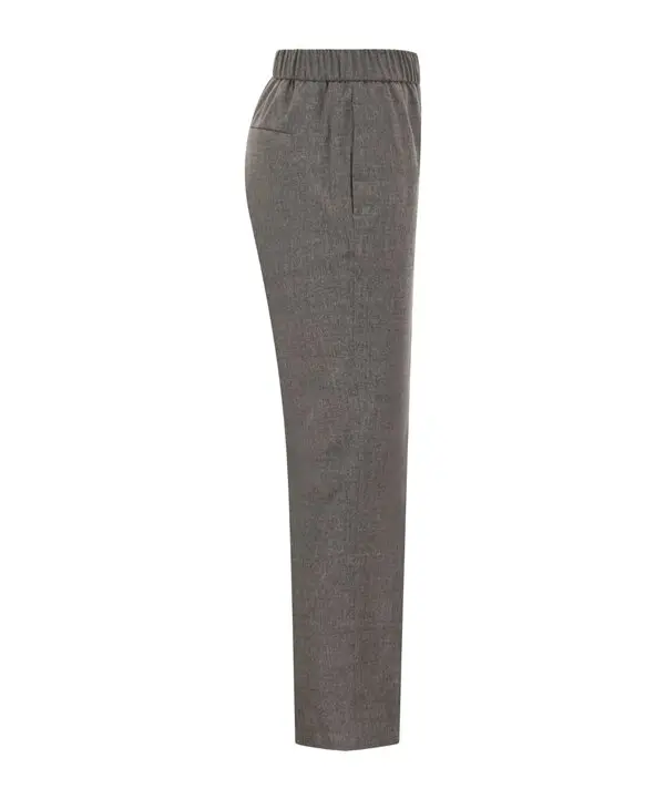 Peserico Trousers With Elasticated Waistband