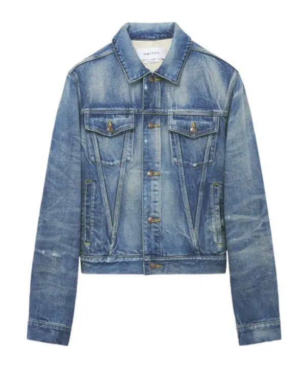 Alexander McQueen Faded-effect Denim Jacket