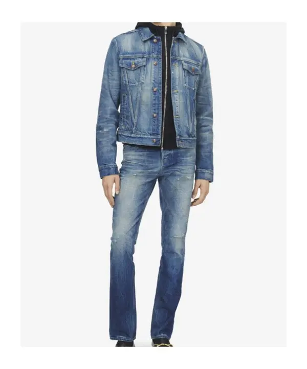 Alexander McQueen Faded-effect Denim Jacket