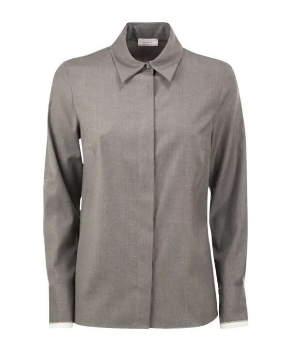 Peserico Contrast Cuff Button-up Shirt - No