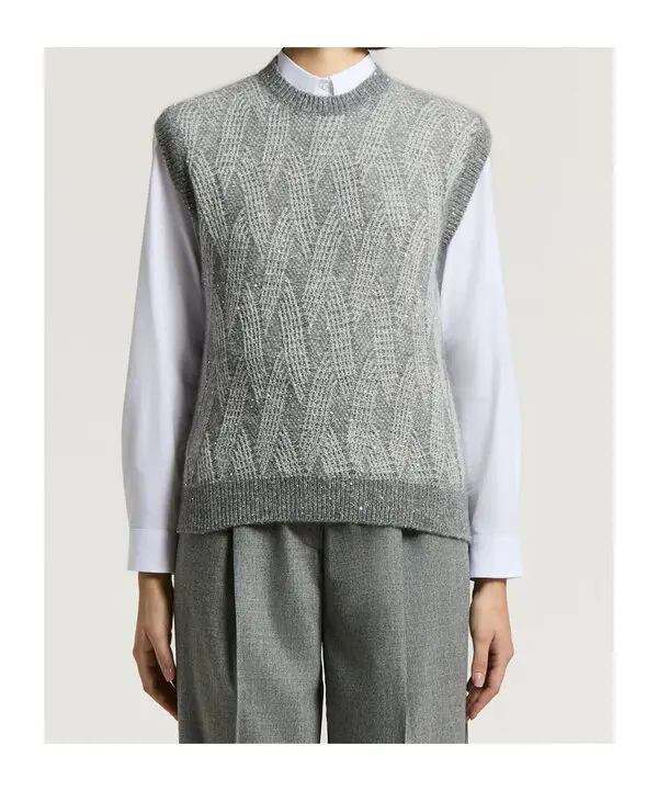 Peserico Wool, Alpaca And Mohair Vest