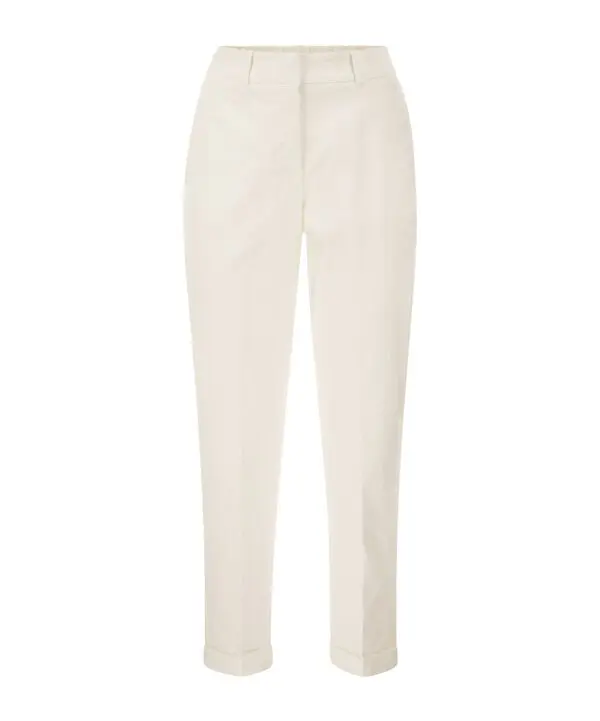 Peserico Tapered Casual Trousers - White