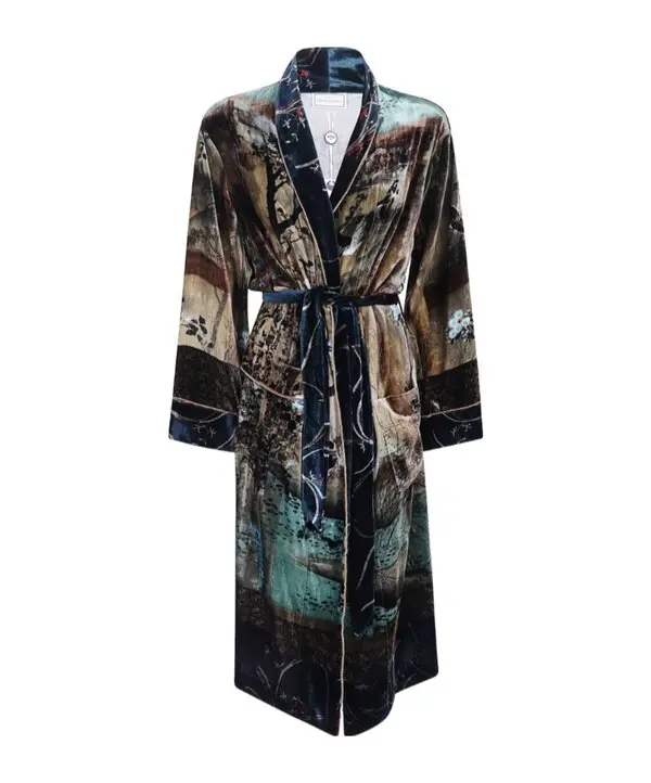 PIERRE-LOUIS MASCIA Printed Robe - Light Blue