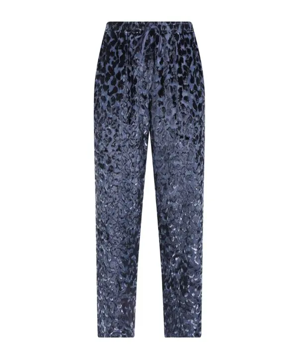 PIERRE-LOUIS MASCIA Elastic-waist Casual Trousers - Grey Multicolor