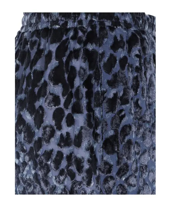 PIERRE-LOUIS MASCIA Leopard Print Drawstring Trousers - Grey Multicolor