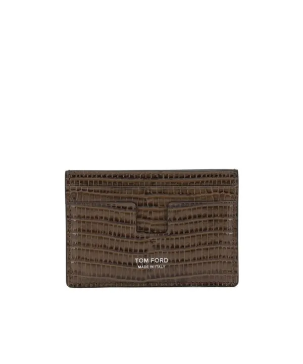 TOM FORD Tejus T Line' Card Holder - Brown