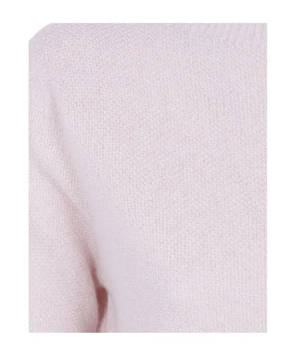 Fabiana Filippi Lurex Boatneck Knitted Sweater - Pink