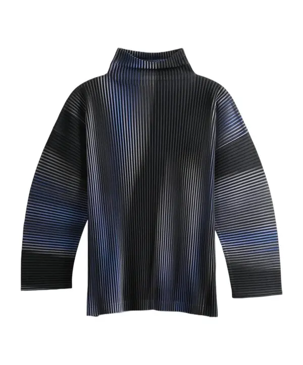 Issey Miyake Mock-neck T-shirt - Blue