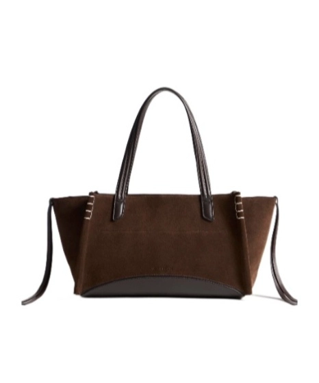 J.W.ANDERSON Elongated Loafer Cabas Bag In Suede - Brown