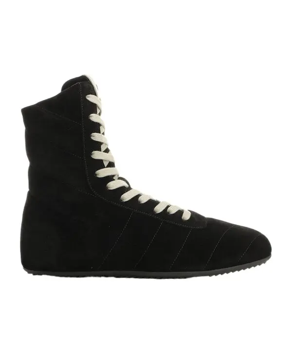 Rick Owens Quilted Chevron High-top Sneakers - Black