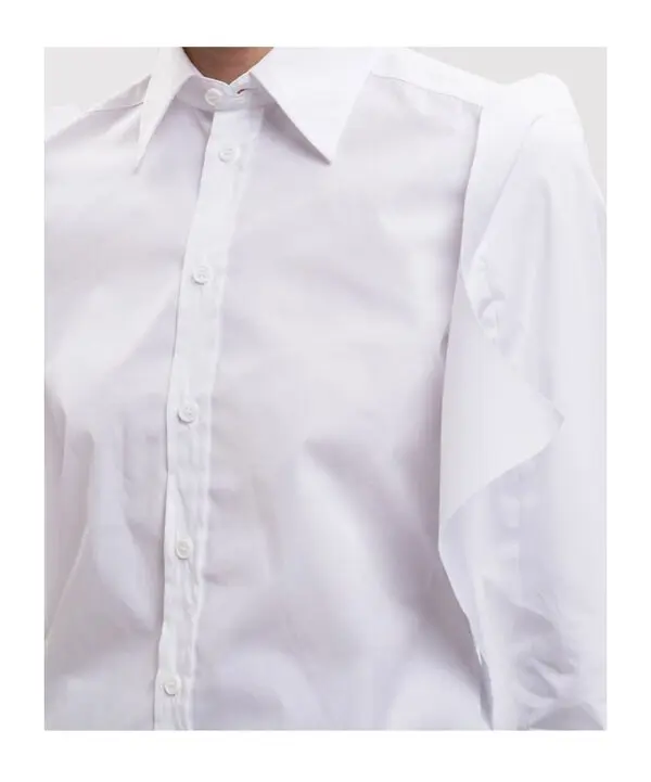 Vetements Long-sleeve Shirt With Stand-up Collar And Layered Design