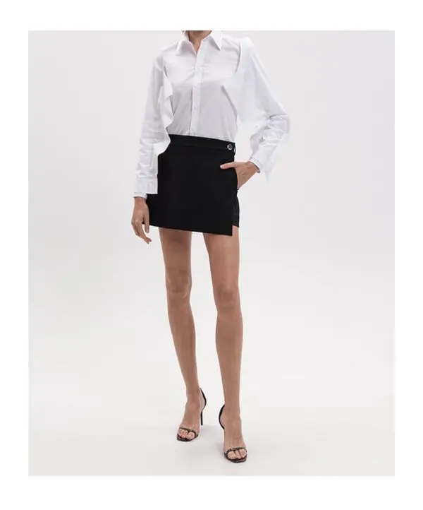 Vetements Long-sleeve Shirt With Stand-up Collar And Layered Design