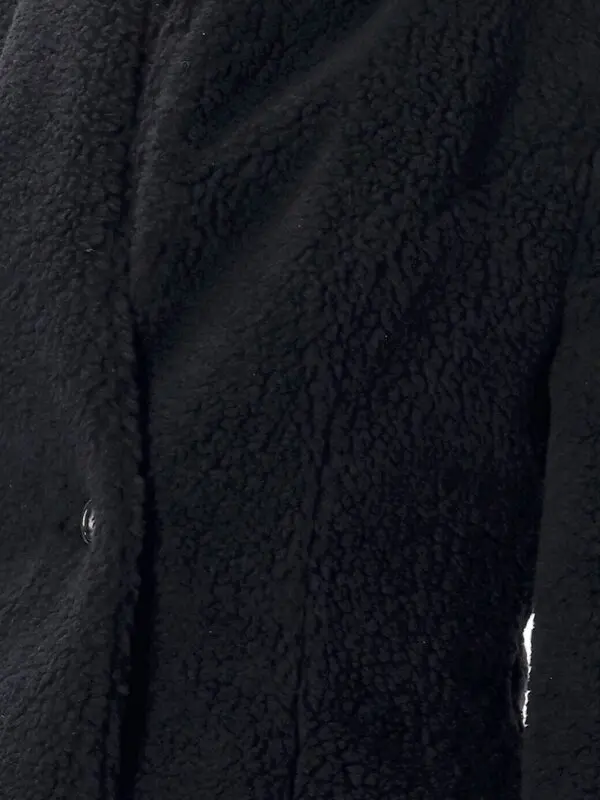 Stella McCartney Waisted Plush Peplum Coat - Black