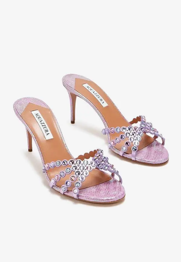 AQUAZZURA Embellished Round-toe High-heeled Sandals