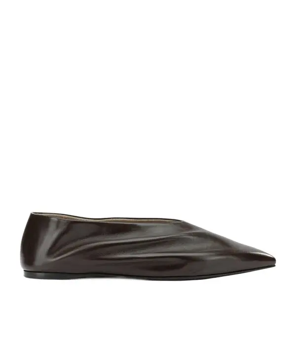 Khaite Miriam' Classic Ballet Flats - Brown