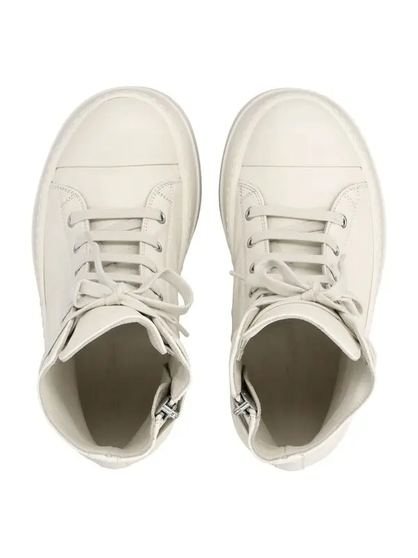 Rick Owens Lace-up High-top Casual Shoes - White