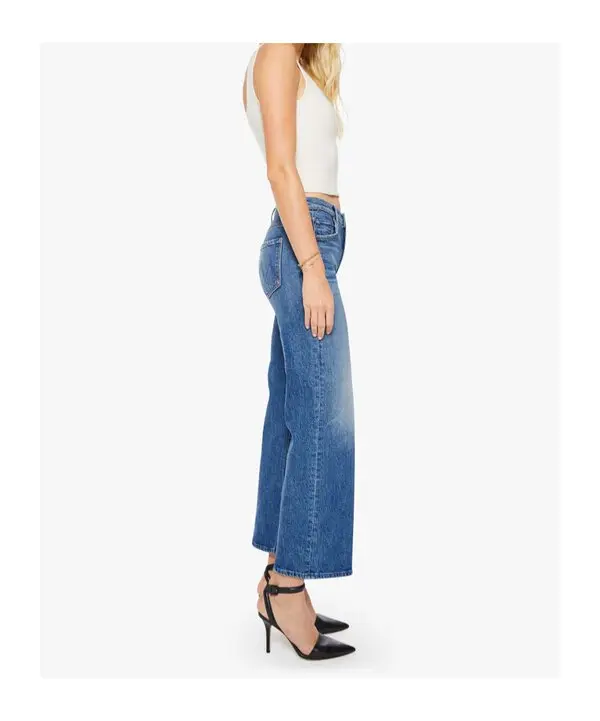 MOTHER The Mid Rise Maven Flood Wide-leg Jeans - Medium Blue