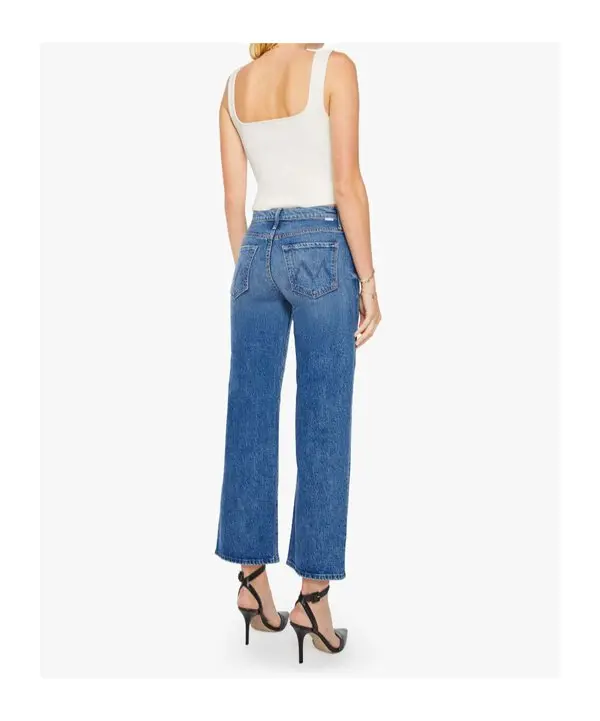 MOTHER The Mid Rise Maven Flood Wide-leg Jeans - Medium Blue