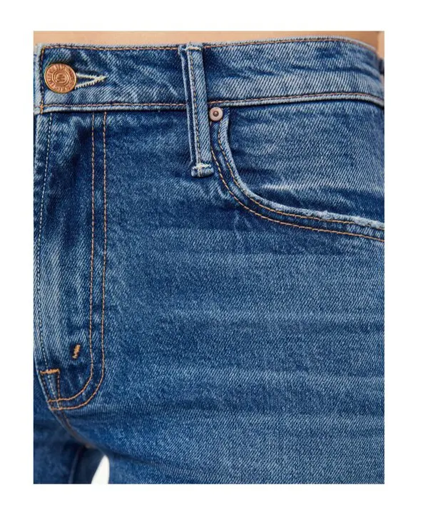 MOTHER The Mid Rise Maven Flood Wide-leg Jeans - Medium Blue