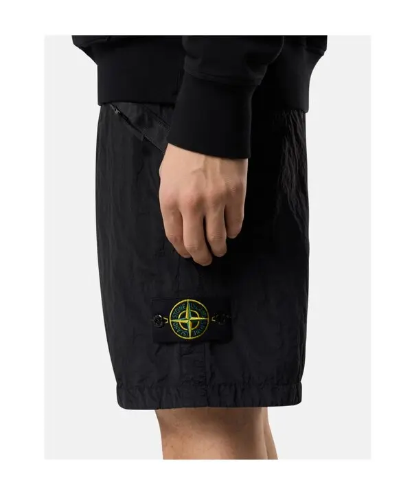 Stone Island Logo Patch Elasticated Waistband Shorts