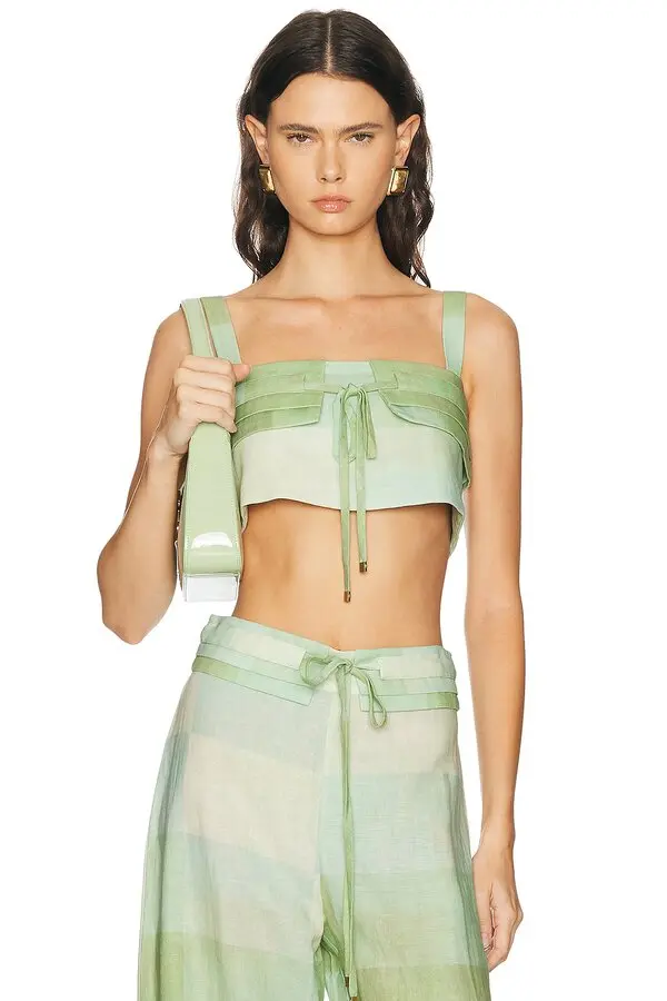 Alexis Oxford Top - Green