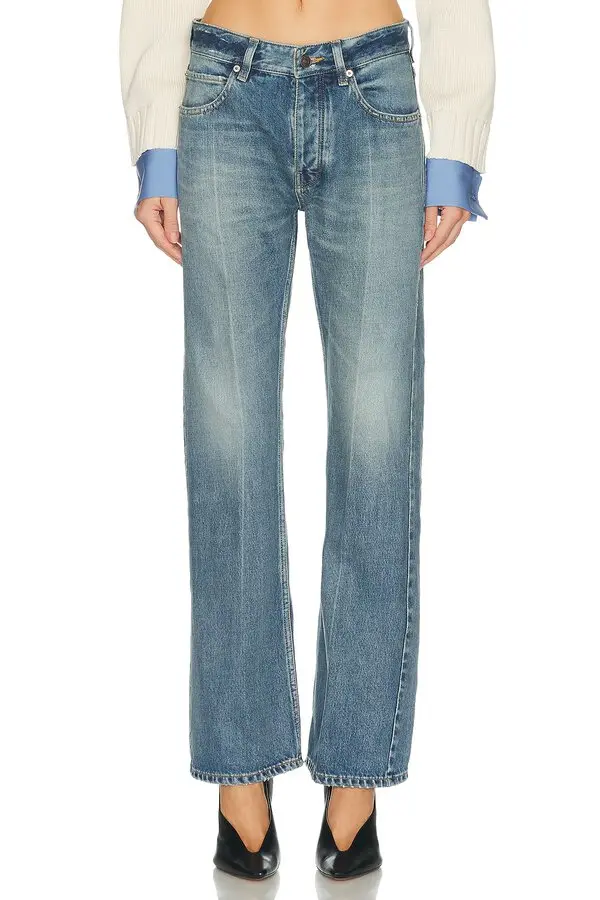 Balenciaga Straight Leg Jeans - Dark Blue