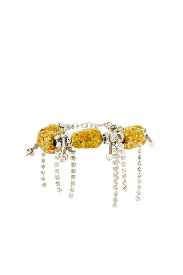 Dries Van Noten Handmade Strass Fringed Bracelet