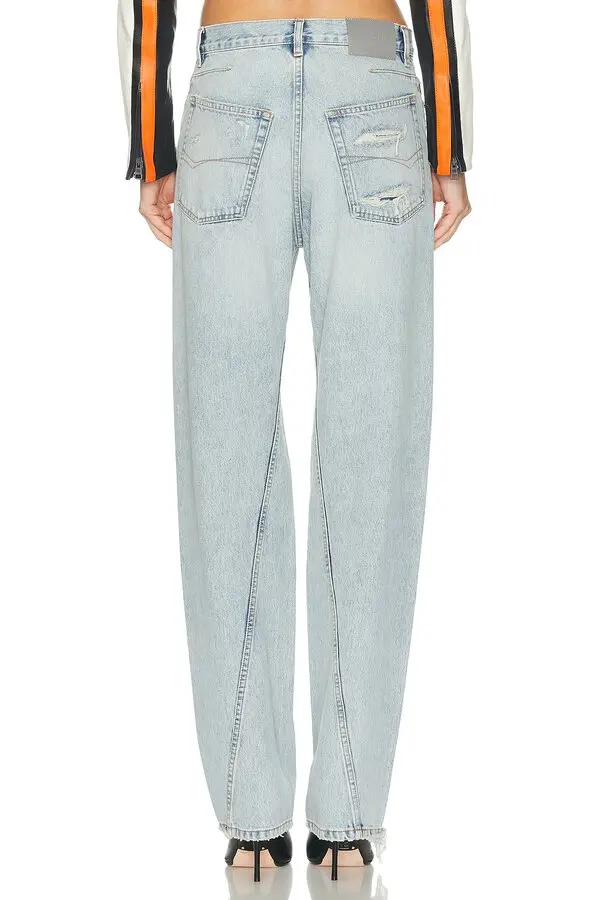 Balenciaga Twisted Seam Wide Leg Jeans
