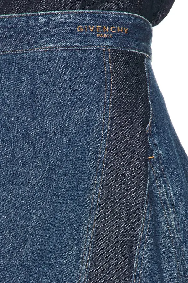 Givenchy Mini Cocoon Denim Skirt - Medium Blue