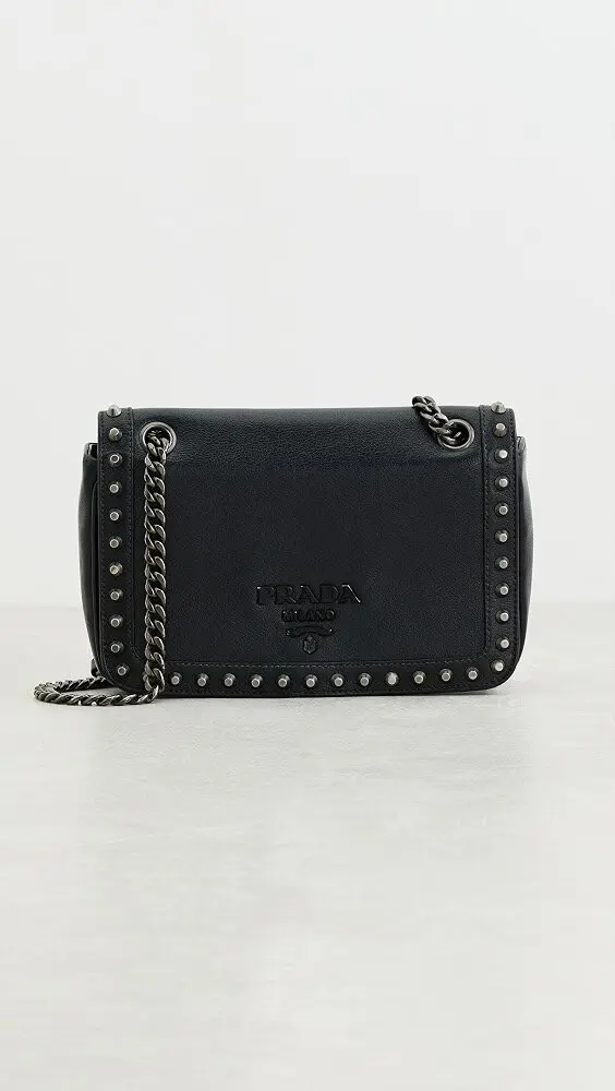 Shopbop Prada Calf Leather Chain Shoulder Bag