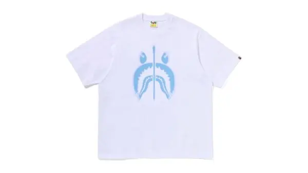 A BATHING APE Spray Shark Relaxed Fit T-shirt - White