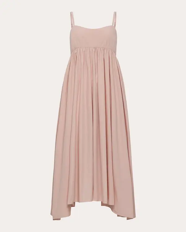 Azeeza Rachel Poplin Empire Midi Dress - Pink