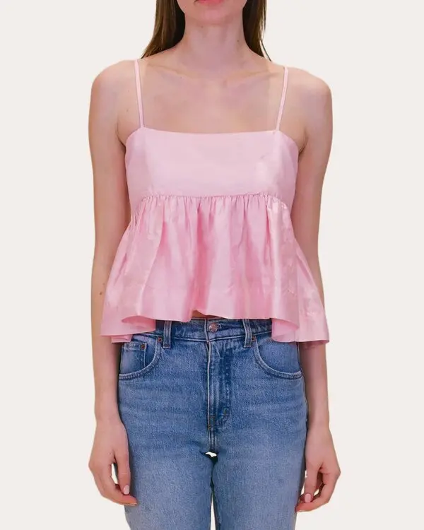 Azeeza Rachel Taffeta Empire-waist Top