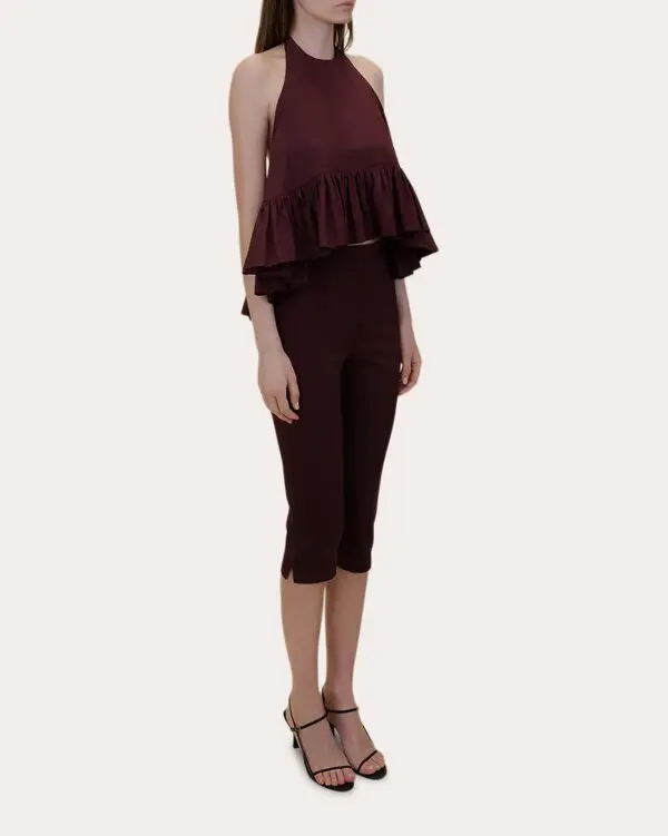 Azeeza Shreya Crepe De Chine Capri Pants