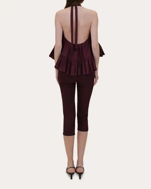 Azeeza Shreya Crepe De Chine Capri Pants