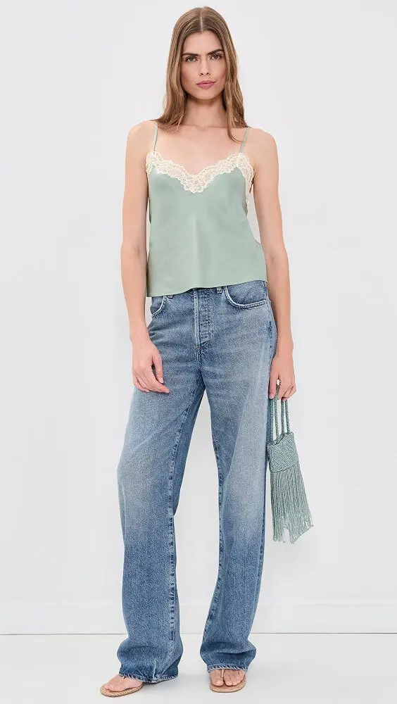 REFORMATION Teddy Silk Top