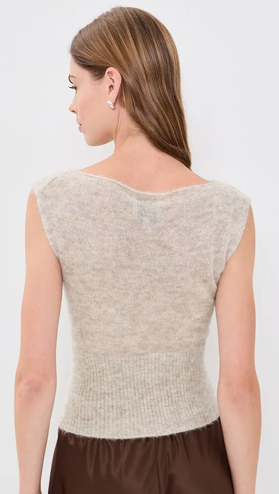 REFORMATION Rhiannon Sheer Alpaca Sweater Top
