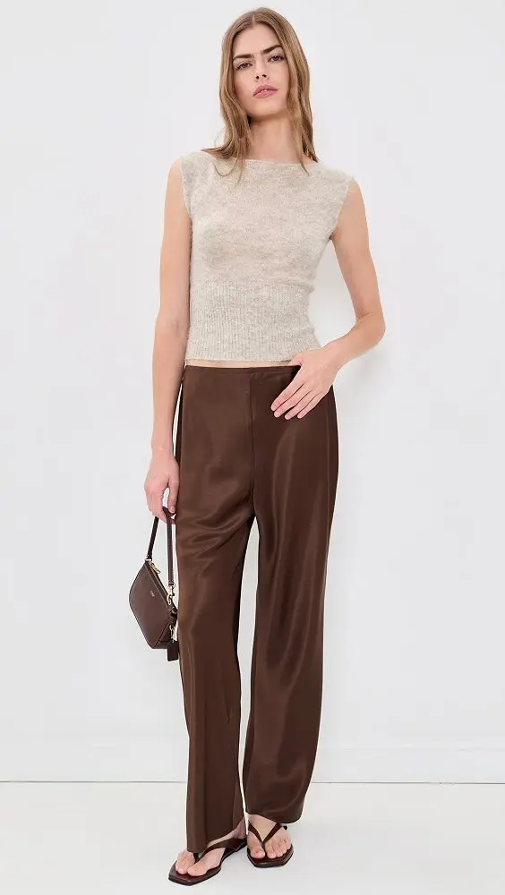 REFORMATION Rhiannon Sheer Alpaca Sweater Top