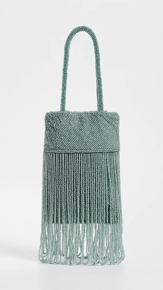 REFORMATION Valentina Mini Beaded Hand Bag - Mist Beaded