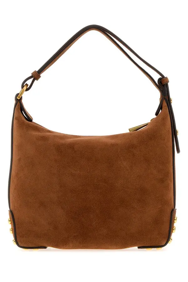 TOD'S Brown Suede Mini Shoulder Bag