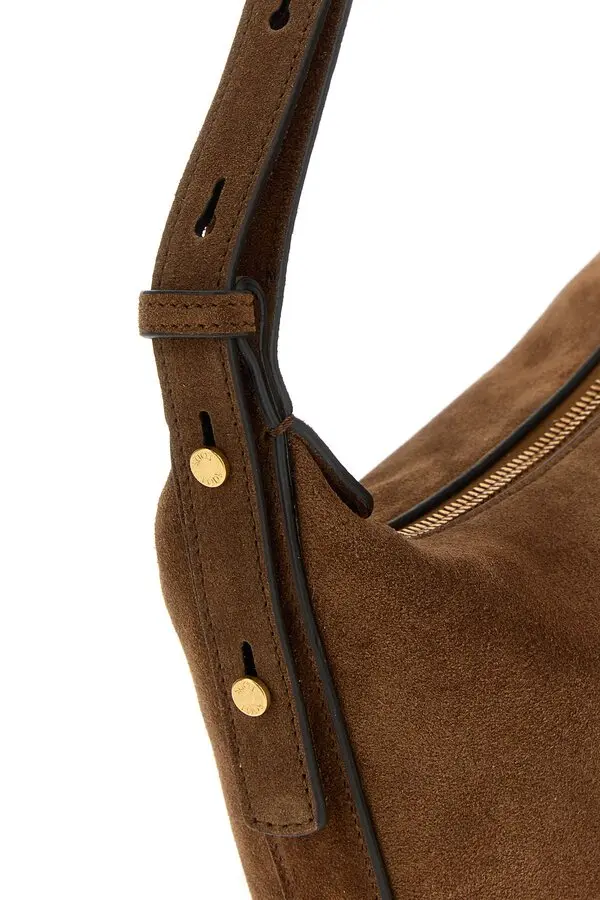 TOD'S Brown Suede Mini Shoulder Bag
