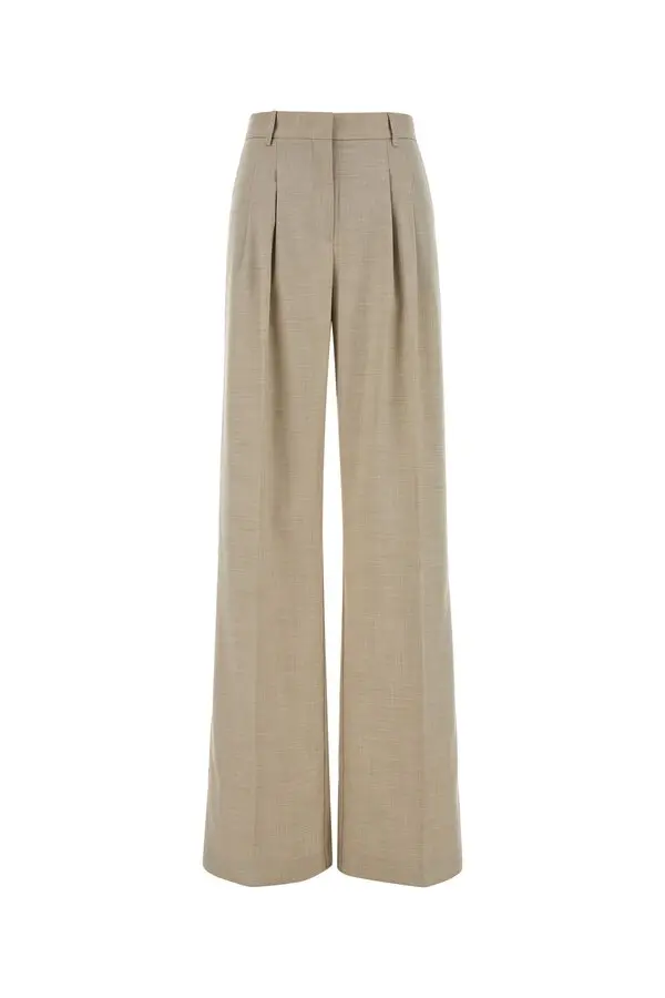 Andamane Melange Sand Stretch Twill Nathalie Pant - Light Brown