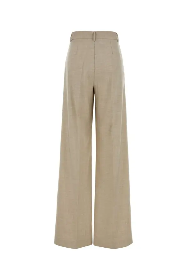 Andamane Melange Sand Stretch Twill Nathalie Pant - Light Brown