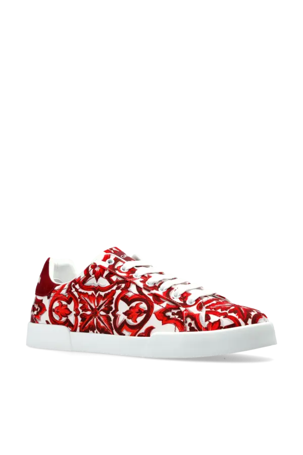 Dolce & Gabbana Portofino Floral Mosaic Sneakers