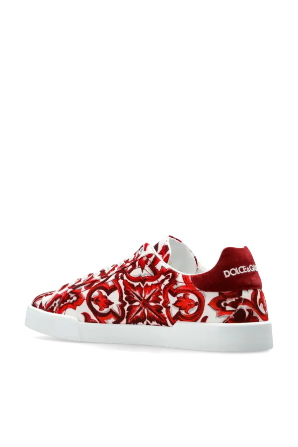 Dolce & Gabbana Portofino Floral Mosaic Sneakers