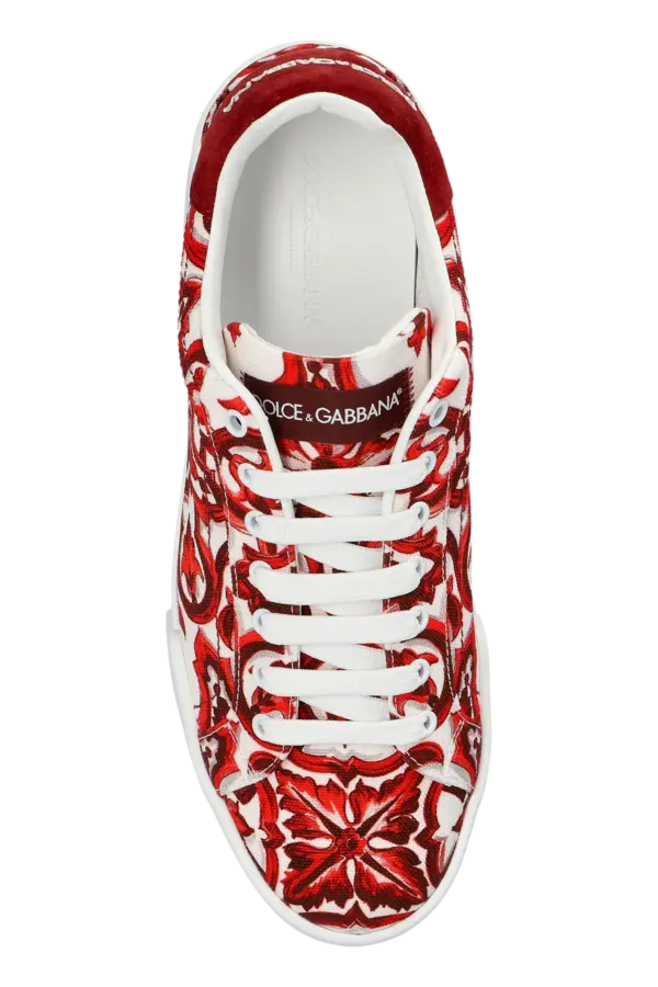 Dolce & Gabbana Portofino Floral Mosaic Sneakers
