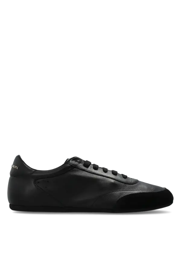 Dolce & Gabbana Ginnica Leather Low-top Sneakers - Black